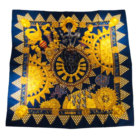 Hermes | Accessories | Hermes Hermes Carre 9 Lor Des Chefs Chief Gold ...